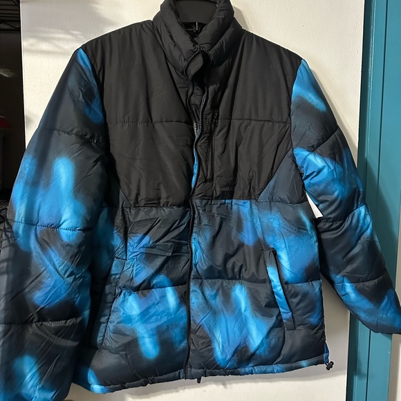 Xersion | Jackets & Coats | Xersion Blue And Black Puffy Jacket M New ...